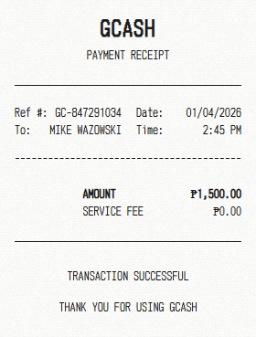 Generate Fake GCash Receipt - Receipt Maker