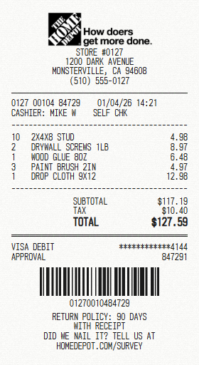 Receipt Templates | Free Receipt Generator Templates