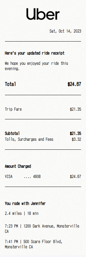 Generate Fake Uber Receipt - Receipt Maker